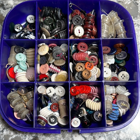 Source Unknown | Design | Container Full Of Vintage Assorted Buttons ...